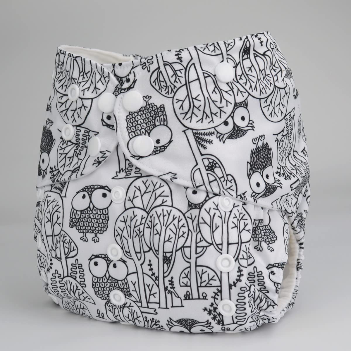 2 to 7 Years Old Cloth Diaper Nappy Pocket Reusable Washable Junior Big Baby Kids Toddler (Trees Owls)