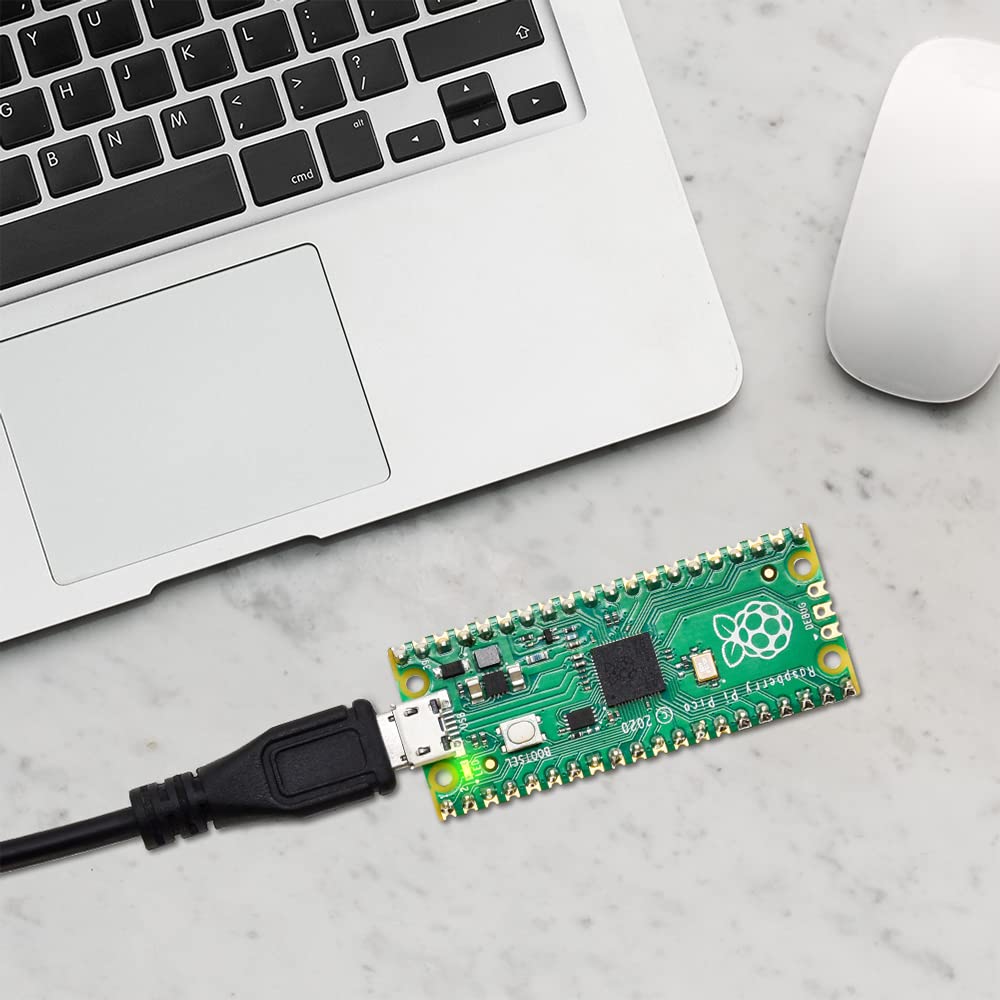 KEYESTUDIO Raspberry Pi Pico Breadboard Starter Kit with Headers Micro USB Cable 830 Breadboard Doupont Wires, RP2040 Microcontroller, 26 Multifunction GPIO Pins, Programmable in C & MicroPython