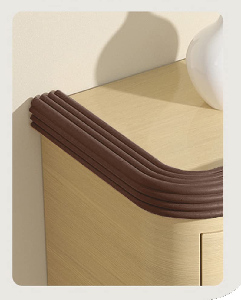 CUTE CUTE JUMP Baby Proofing Edge Guards 12.5ft Edge Protectors for Baby, Extra-Wide Baby Proof Corners and Edges, 3M Glue Pre-Taped, for Table, Desk(Coffee Brown)