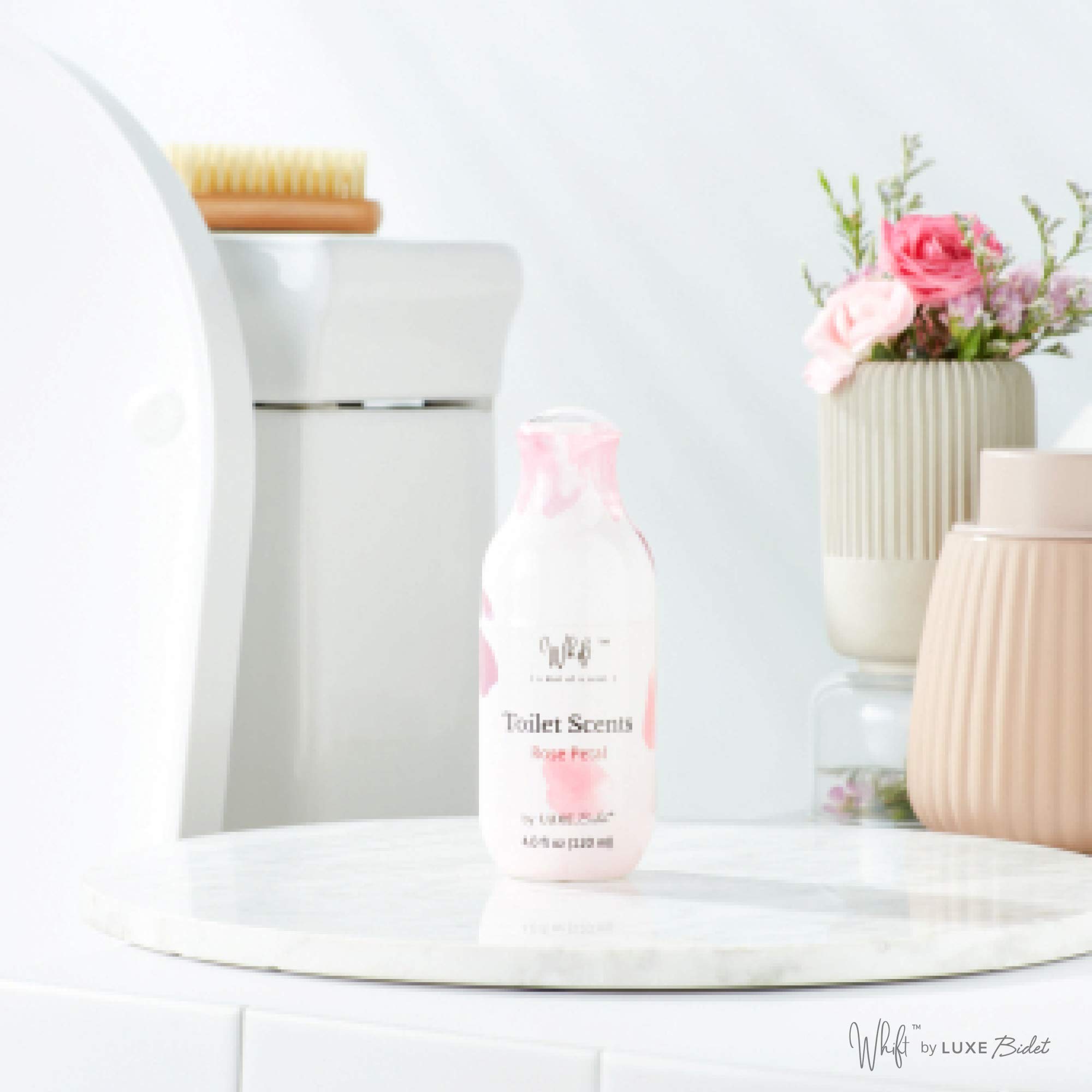 LUXE Bidet Whift Toilet Scents Spray, Rose Petal, Value Size - 4 oz / 120 mL