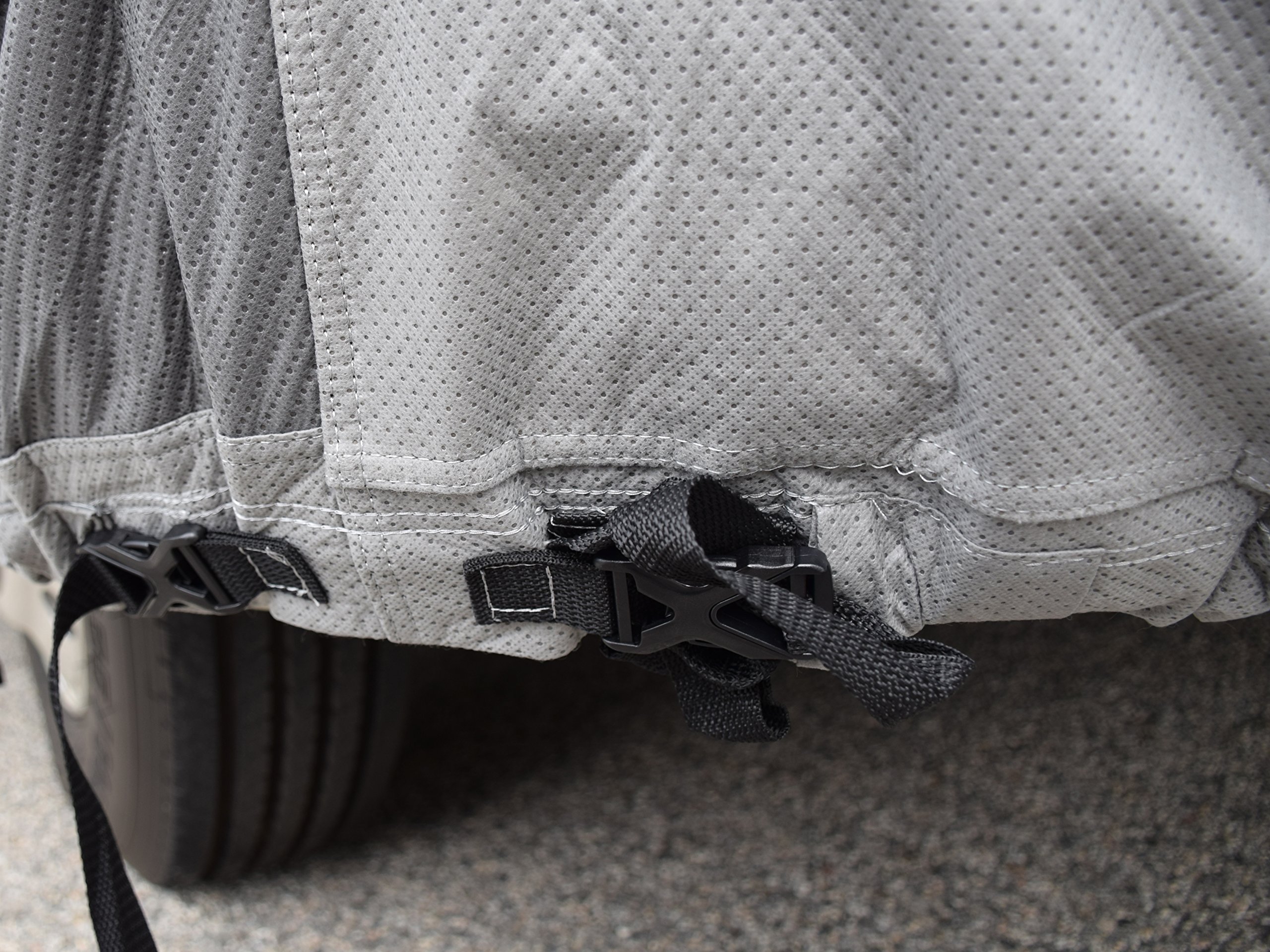 ADCO 36840 Designer Series Olefin HD Travel Trailer Cover 18' 1" - 20', Gray/White
