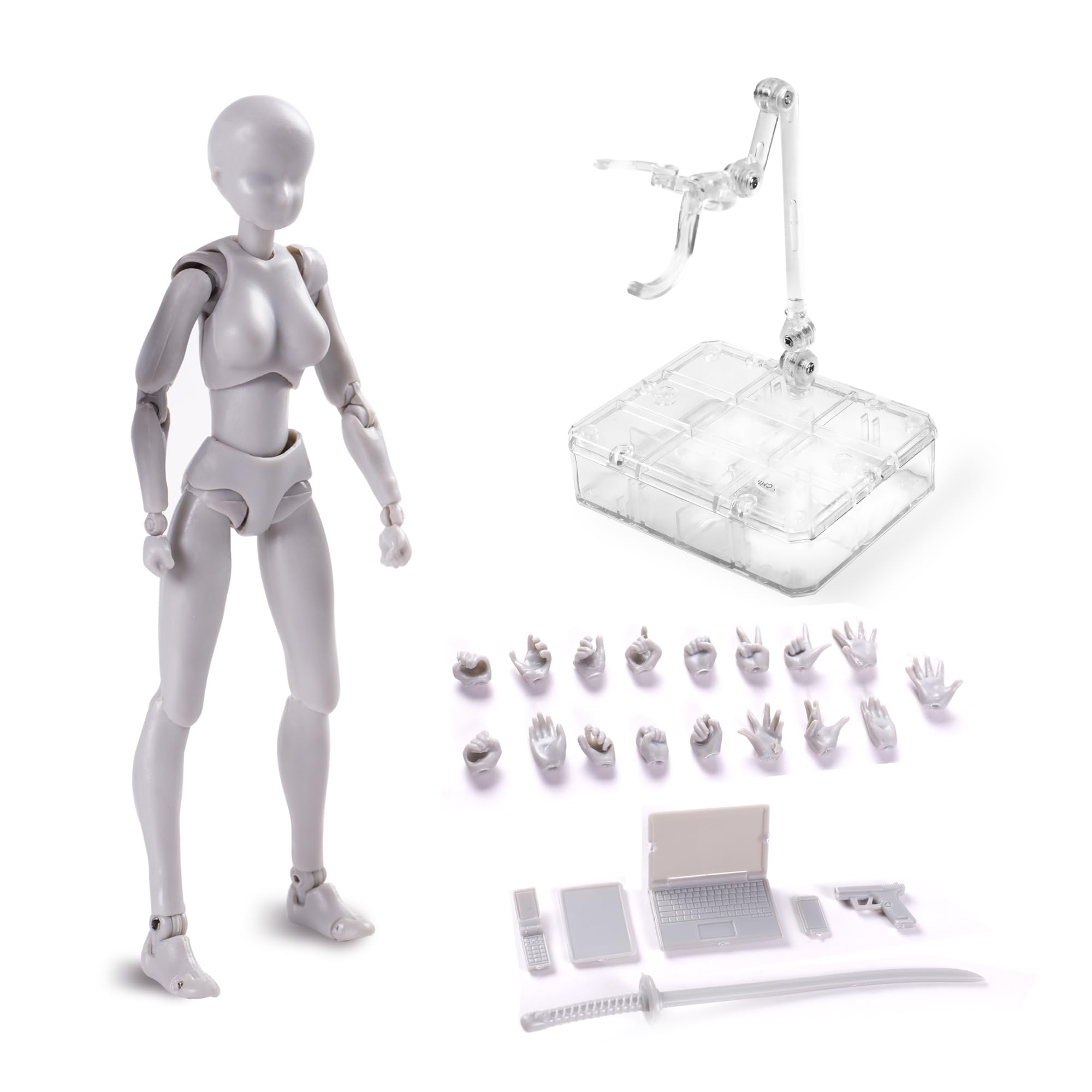 Action Figures Body Kun DX & Body-Chan DX PVC Figure Model Drawing for SHF S H Figuarts (Female+Male) with Box