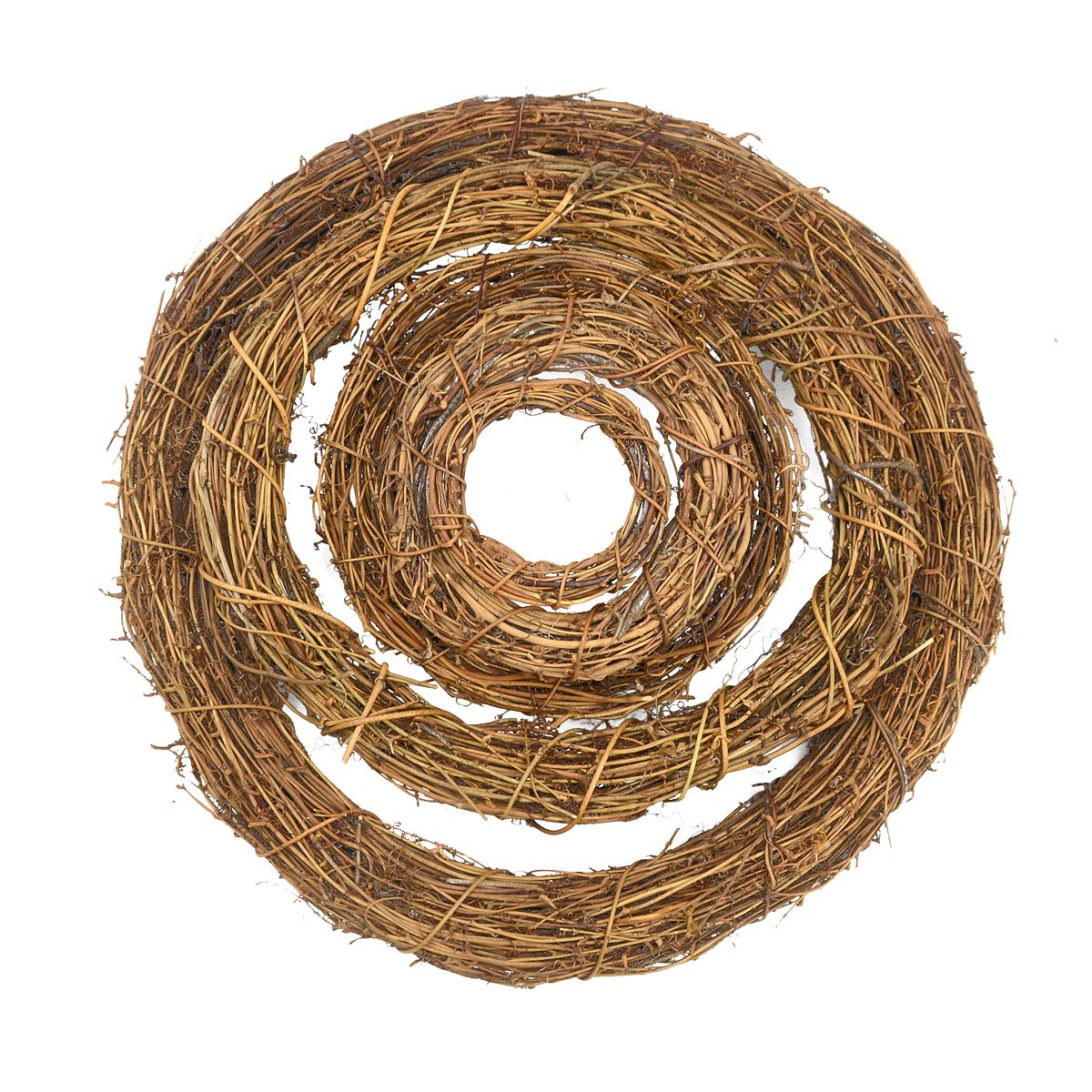 5Pcs Natural Dried 8In Round Rattan Handmade Garland Wreath Xmas Wedding Home Garden Decor