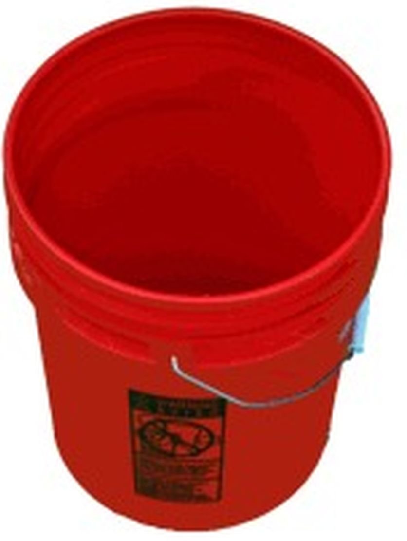 5 Gallon Buckets Six (6) Pack | Plastic | Red