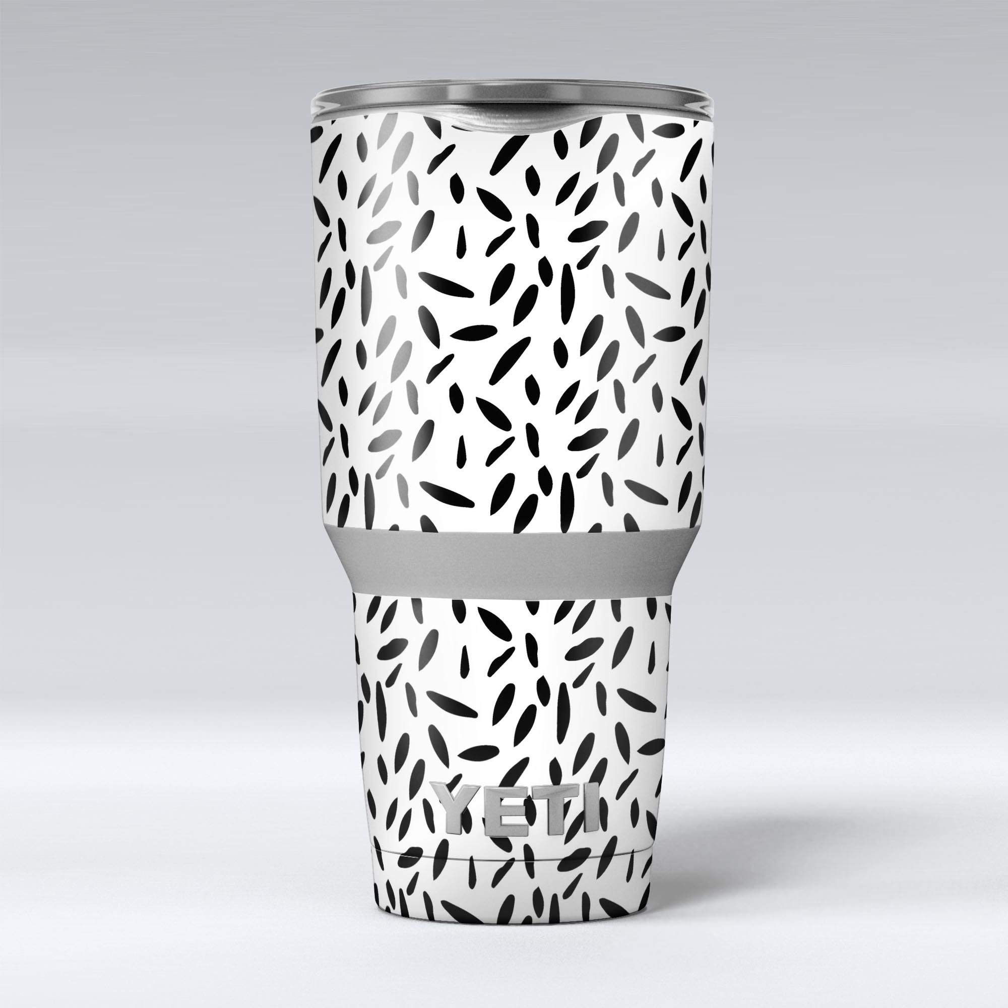 Design Skinz Slate Black Pedals with Translucent Backing - Skin Decal Vinyl Wrap Kit Compatible with The Yeti Rambler Cooler Tumbler Cups