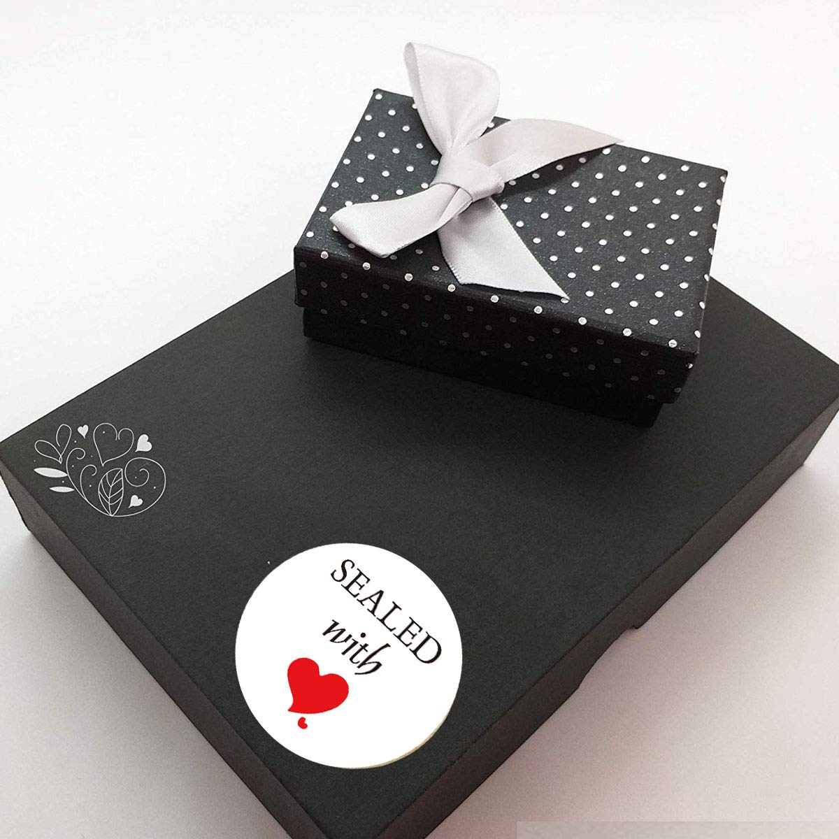 reMarkable Sealed with Love Stickers, 1.5 Inch Kraft Paper Heart Stickers, 500 Labels on a Roll, White