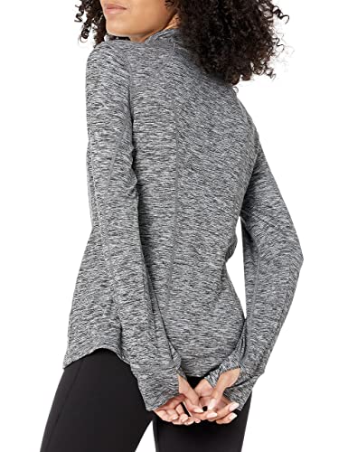 Amazon Essentials Women's Brushed Tech Stretch Full-Zip Jacket (Available in Plus Size), Dark Grey Space Dye, X-Large