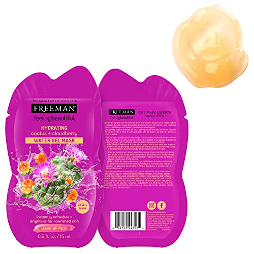 Freeman Beauty Everyday and Neon Vibes Facial Mask Variey Pack with Silicone Brush Applicators, Blue, Lavender, 17 Count