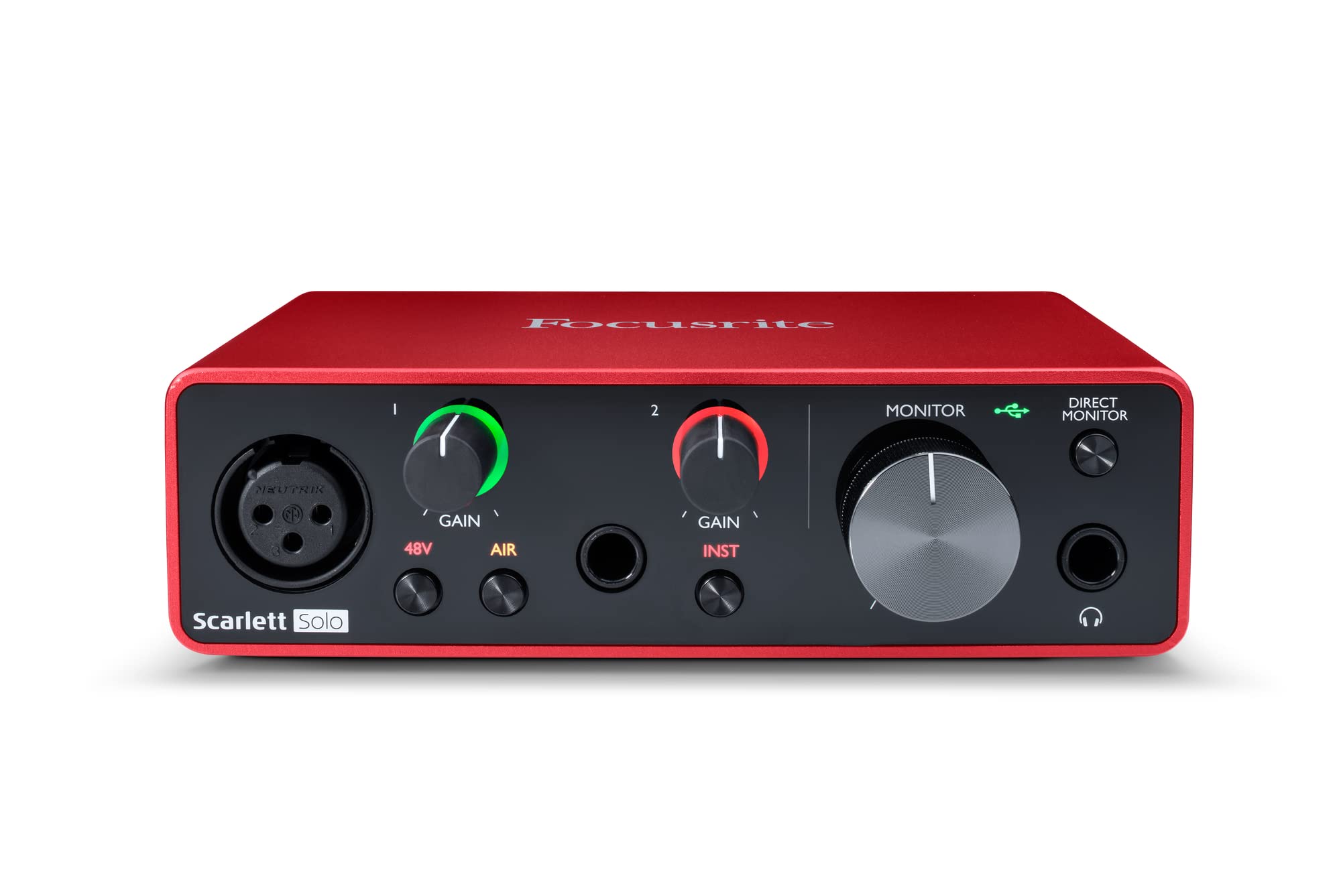 AKAI Professional MPD218 & Full Level Buttons and Production Software & Focusrite Scarlett Solo (3rd Gen) USB Audio Interface with Pro Tools | First