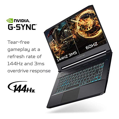Acer Predator Triton, Gaming Laptop, Core i7-8750H, GeForce RTX, Max-Q, 15.6 inches FullHD 144Hz, 16GB , 512GB PCIe SSD (Renewed)