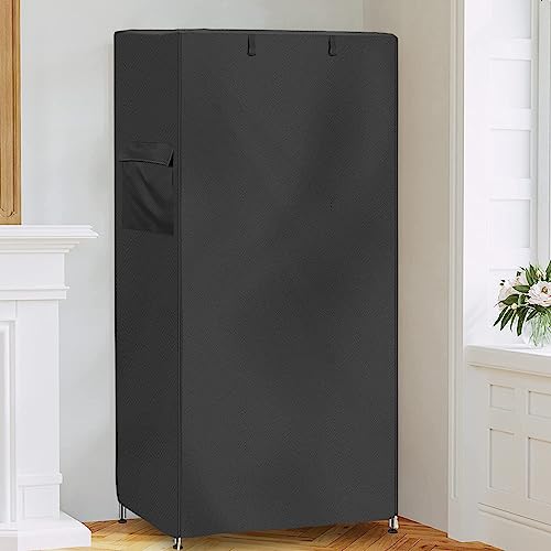 Dalema Waterproof Shelf Cover,Heavy Duty Dustproof Storage Shelving Unit Cover,Durable Steel Organizer Wire Rack Covers,Shelf Display Rack Protector Cover with Zipper.(Black,Fits 36x18x72 Shelf)
