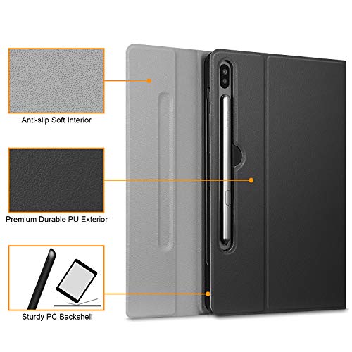 Fintie Keyboard Case for Samsung Galaxy Tab S6 10.5" 2019 (Model SM-T860/T865/T867), [Supports S Pen Wireless Charging] Slim Cover w/Detachable Wireless Bluetooth Keyboard, Black