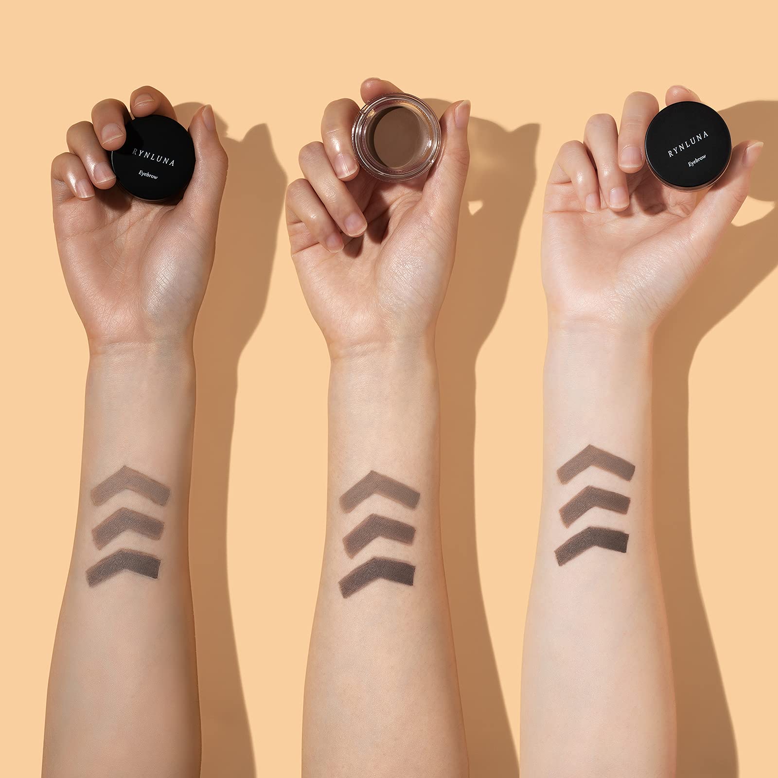 Rynluna Professional Brow Pomade, Eyebrow Color that Fills and Shapes Brows, Easy Breezy Brow Sculpt, Dark Brown, 0.12 Ounce