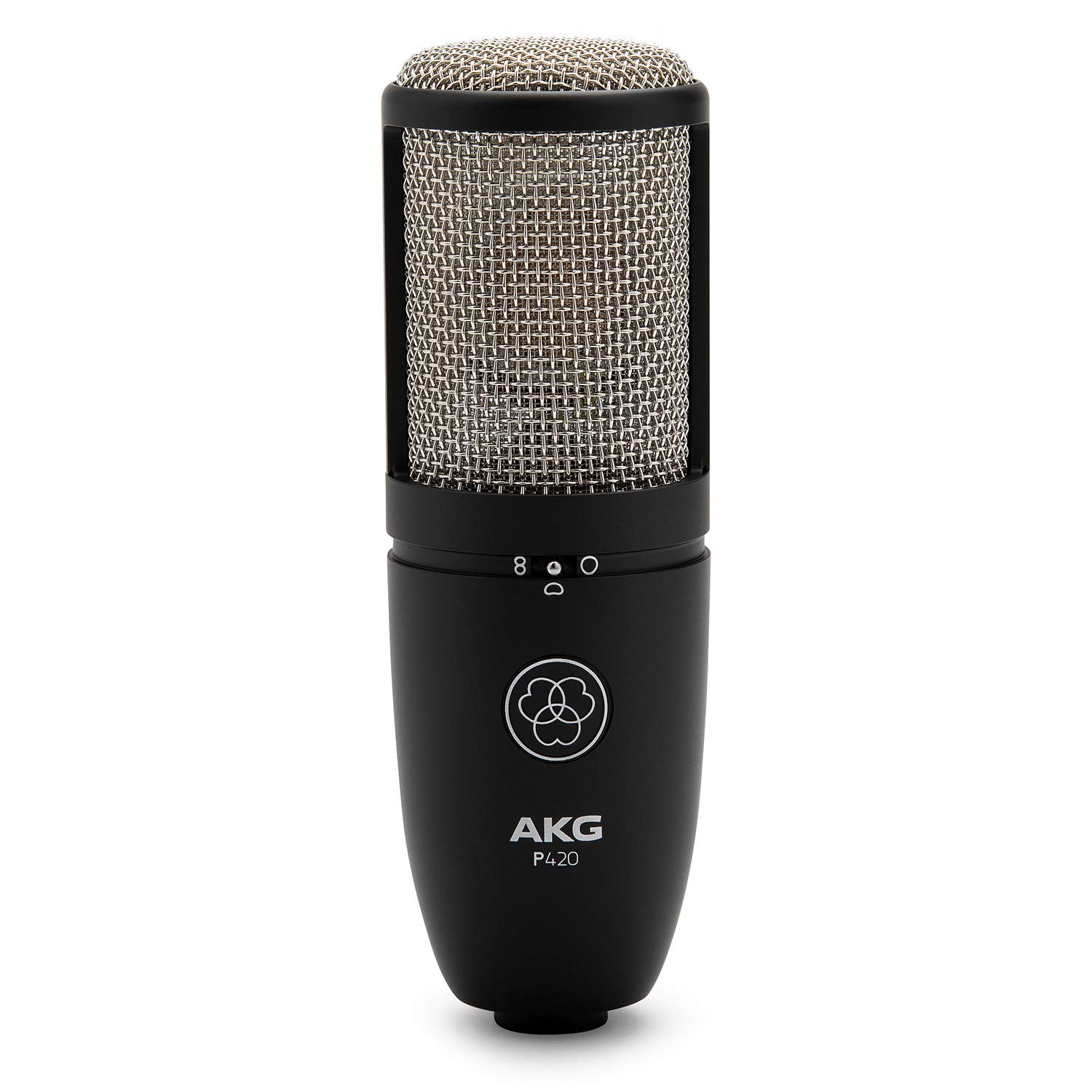 AKG P420 Condenser Microphone Bundle with Studio Stand, Pop Filter and XLR Cable (4 Items)
