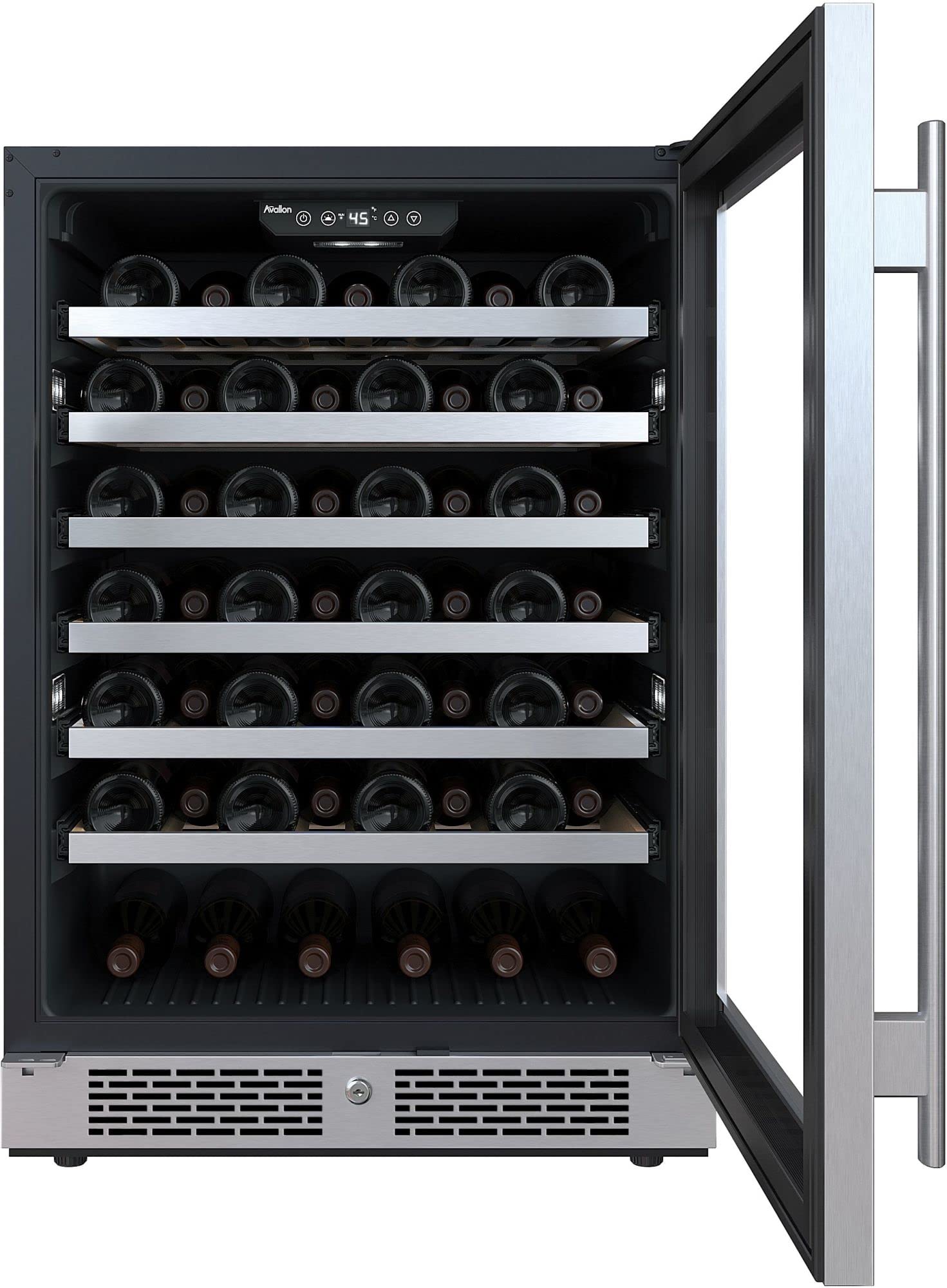 Avallon AWC242SZRH 24 Inch Wide 53 Bottle Capacity Single Zone Wine Cooler with Right Swing Door