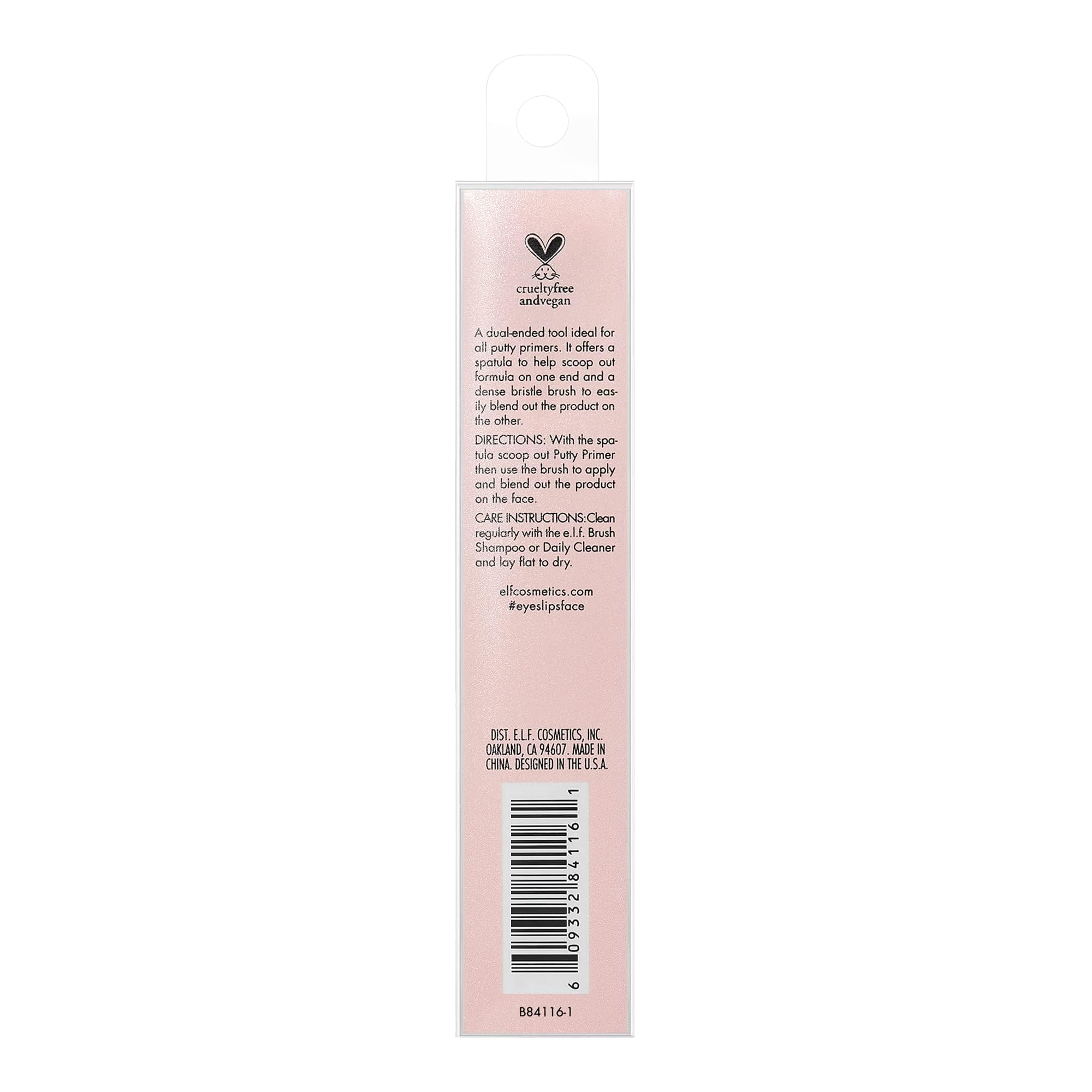 e.l.f. Putty Primer Brush & Applicator, Dual-Ended Makeup Tool For Applying e.l.f. Putty Products, Made With Synthetic Bristles, Vegan & Cruelty-Free