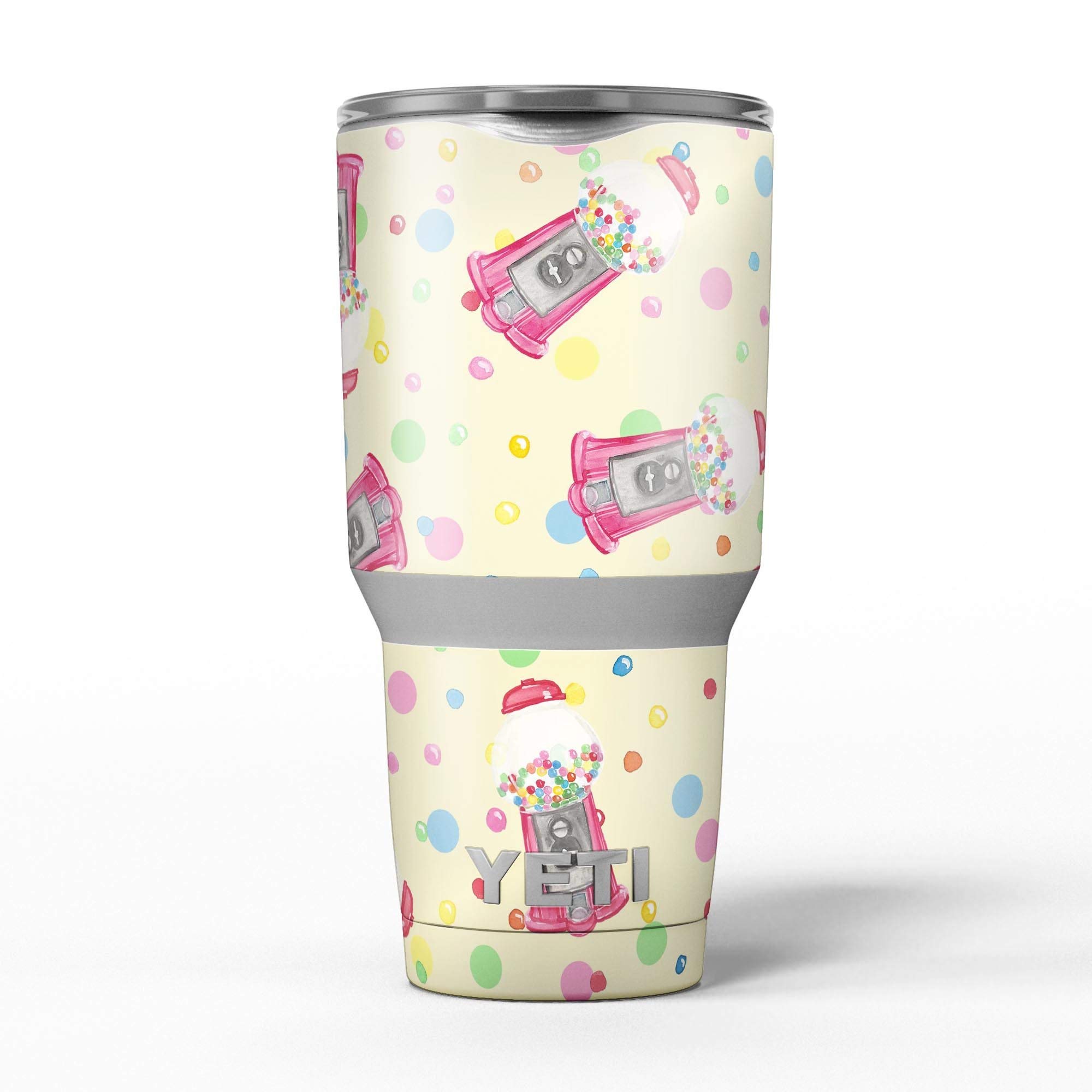Design Skinz The Fun Colorful Gumball Machine Pattern - Skin Decal Vinyl Wrap Kit Compatible with The Yeti Rambler Cooler Tumbler Cups