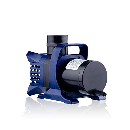 Alpine Corporation 3100 GPH Submersible Water Pump with 33 FT Cord and Adapters for Ponds, Fountains, Waterfalls, and Water Circulation, 276 Watts 21.5 FT Lift Quiet Operation Vertical/Horizontal