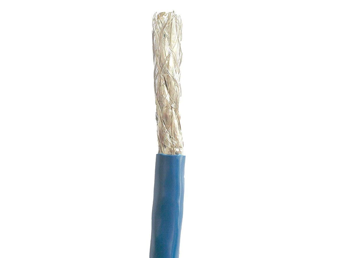 Monoprice Cat8 Network Cable - 2GHz, S/FTP Shielded, Solid, 40G, Bare Copper, for Ethernet Switch, Modem, Router, 22AWG 250 Feet, Blue - Entegrade Series