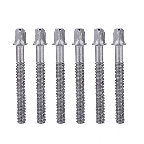 6Pcs Screw Rods, 60mm Drum Tight Screw Tension Rods Percussion Replacement Accessory