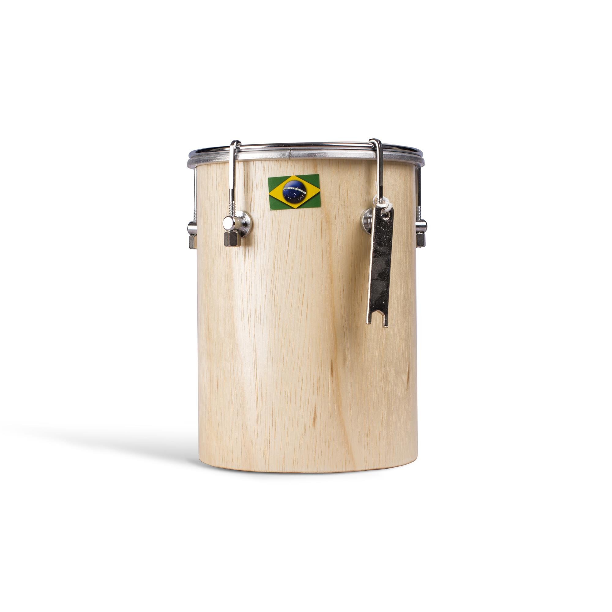 6" Afro Brasilian Leather kuˈikɐ Cuica Natural Wood Friction Drum Samba Music Instrument