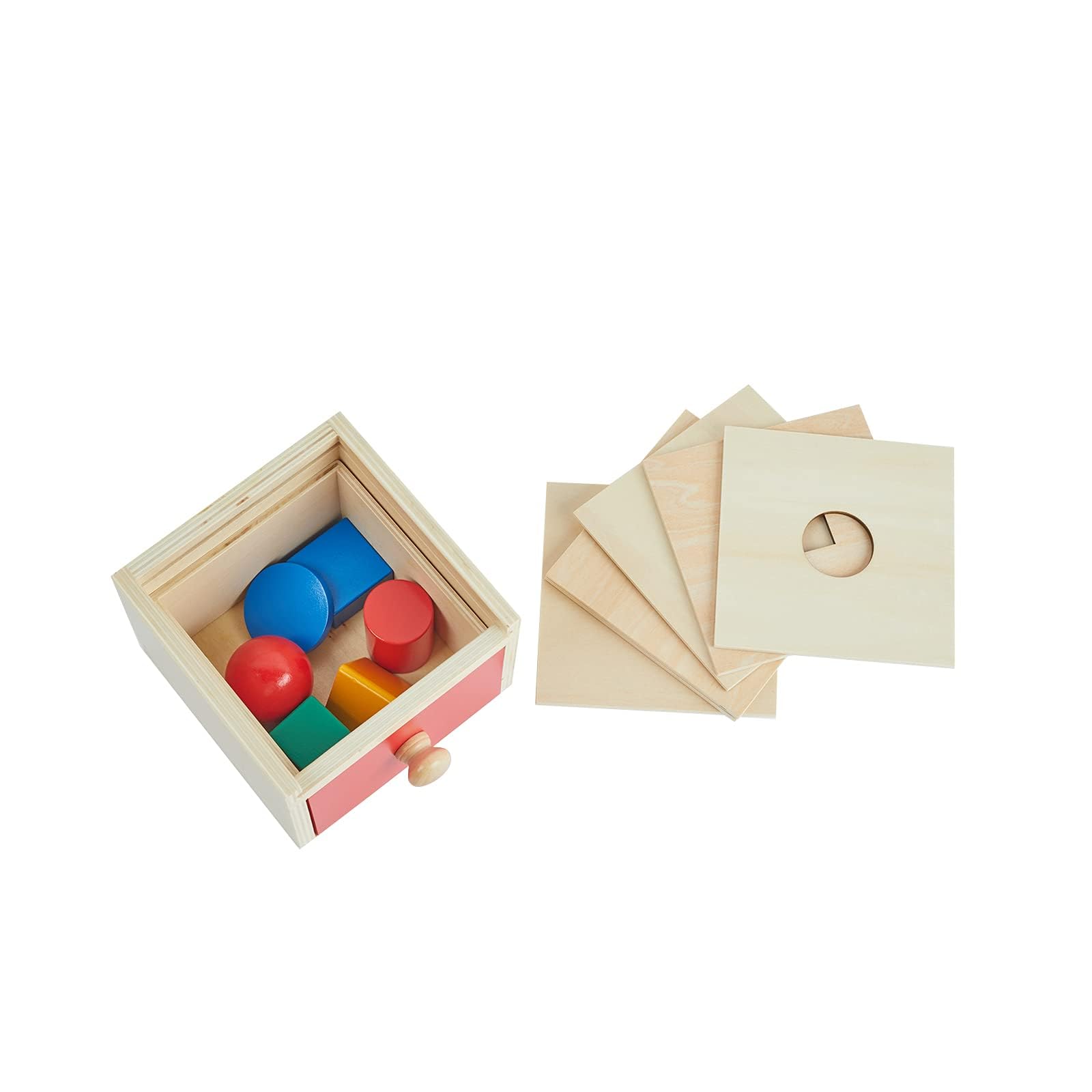 Adena Montessori Sorting Drop Box Toy with 6 Borad and Drawer Educational Toys for Kids Baby Toddlers