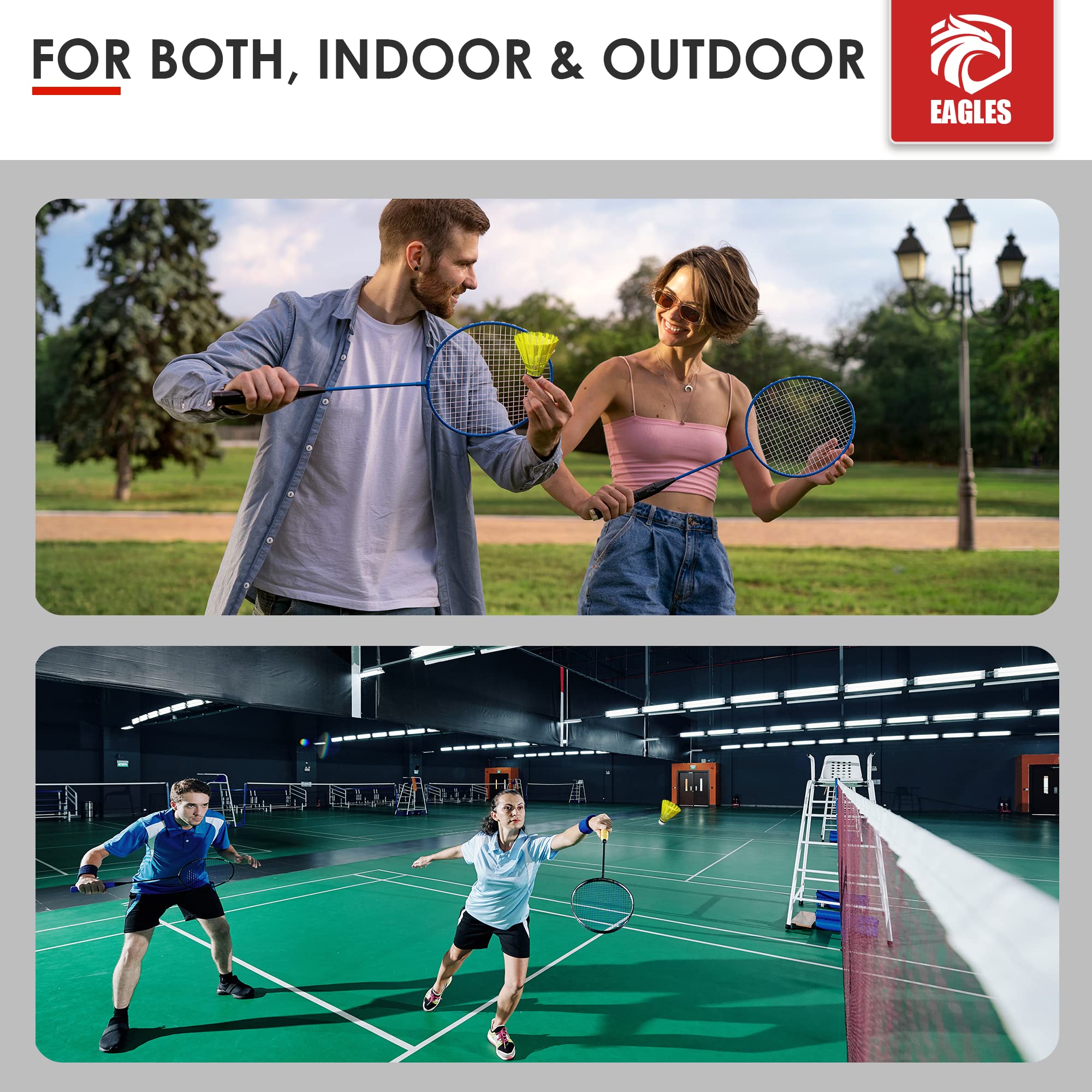 24 Pack Nylon Badminton Birdies - Bedminton Shuttlecocks for Baseball/Softball Batting Training - Birdie Ball for Indoor and Outdoor Matches ~ Highly Stable & Durable Shuttle Balls (24 PACK WHITE)
