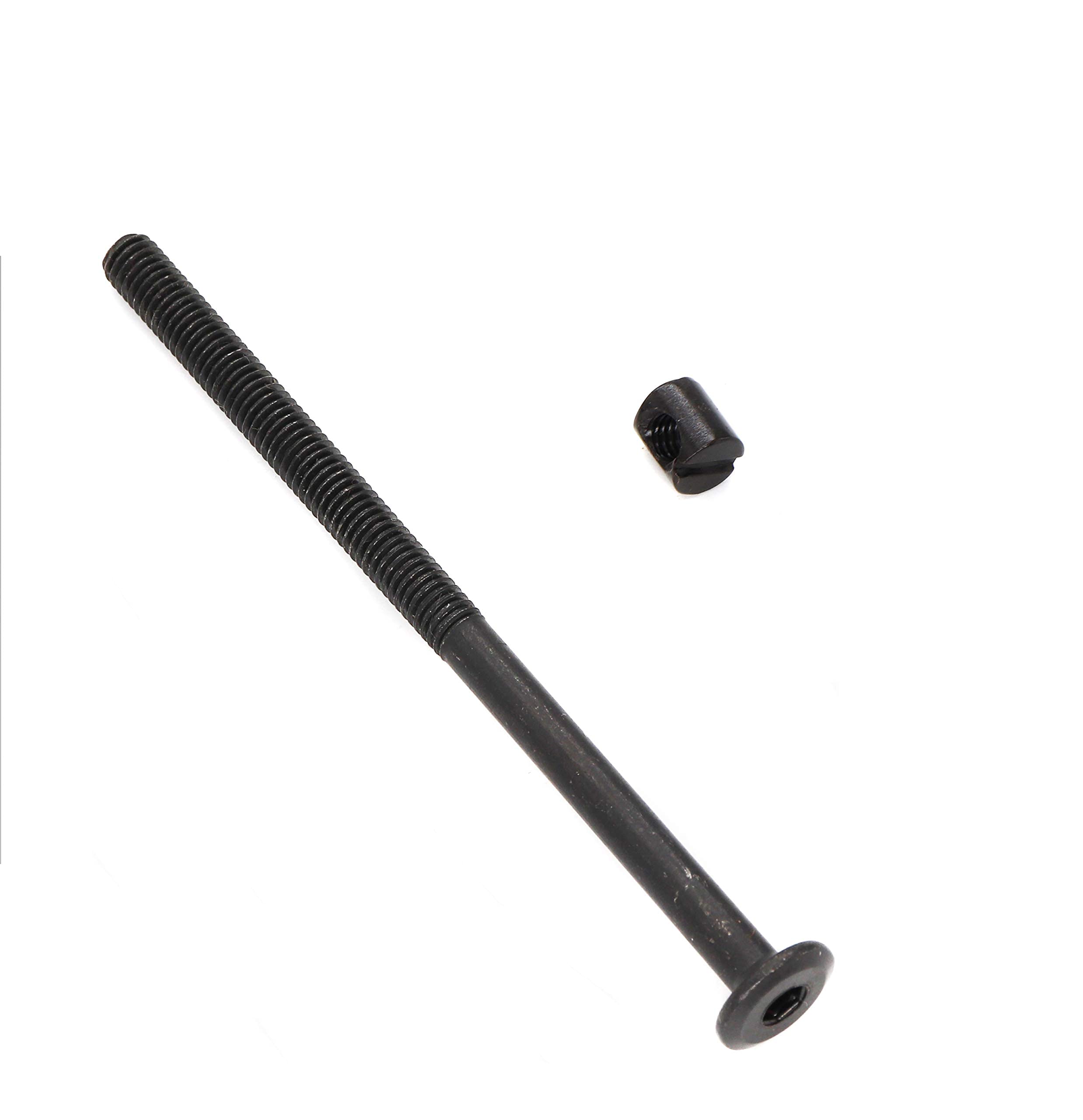 cSeao 10-Pack M6 70mm Black Socket Cap Screws Barrel Nuts Set for Furniture Crib Chairs Baby Bed