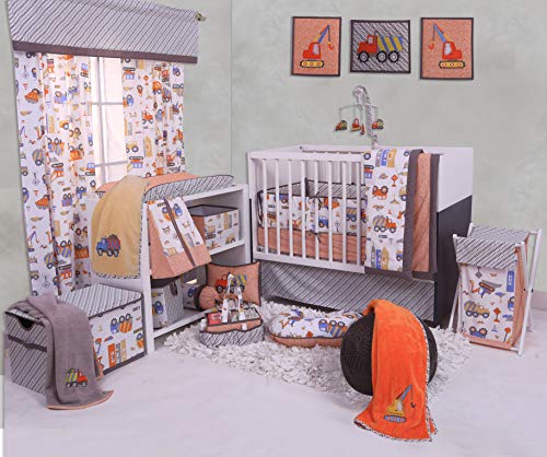 Bacati Construction Multicolor Boys Cotton Changing Pad Cover