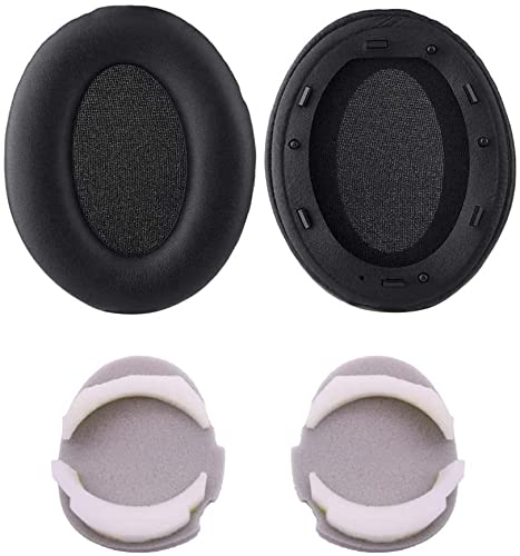 Adhiper Earpad Replacement WH-1000XM3 Earmuffs Ear Pads and Repair Part is Compatible for Sony WH-1000XM3 Wireless Noise-Canceling Over-Ear Headphones (Black)