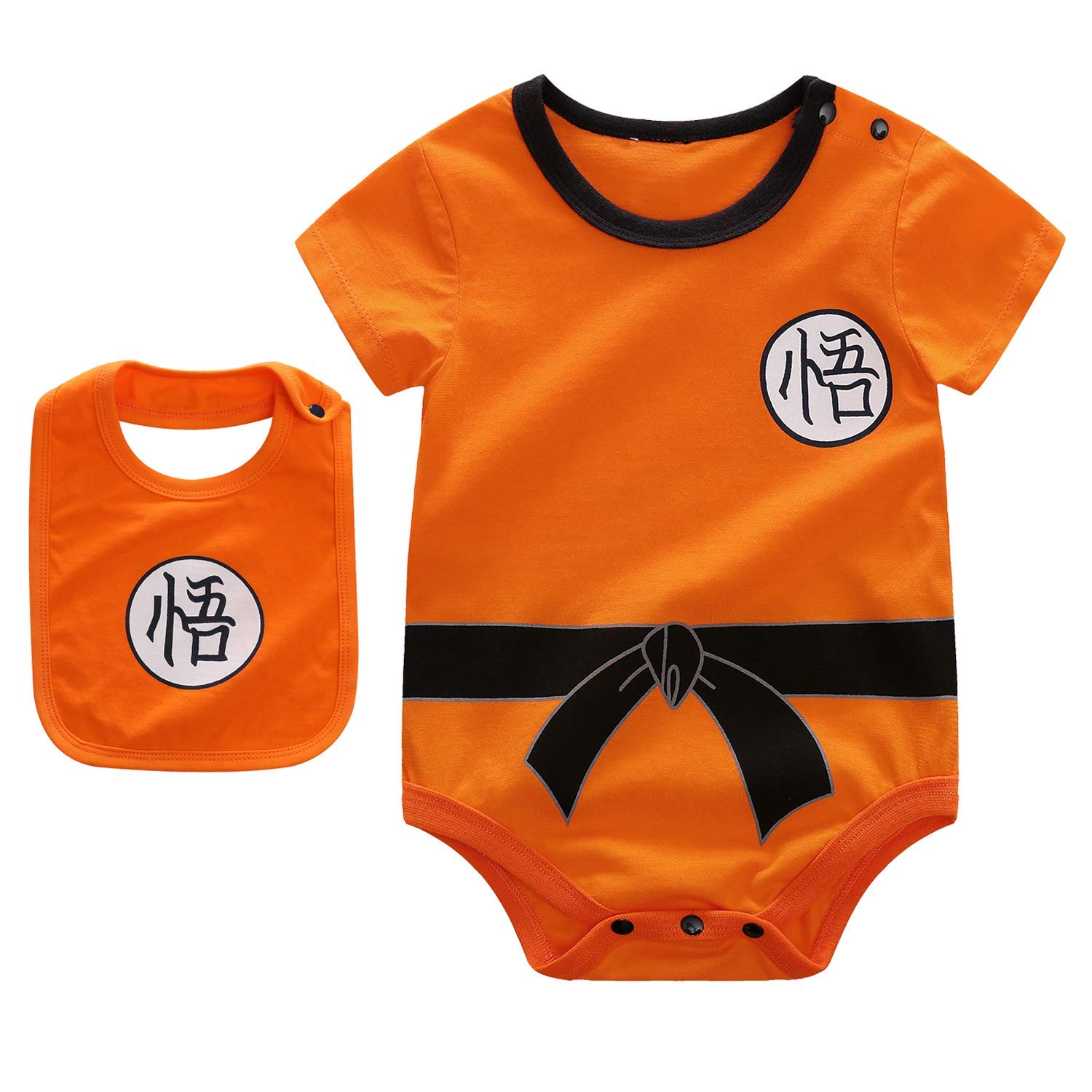daimenmeng Baby Romper Jumpsuits Cosplay Newborn Cotton Bodysuit One Piece Clothes for Boy Short Sleeve Orange3 0-3 Months/59