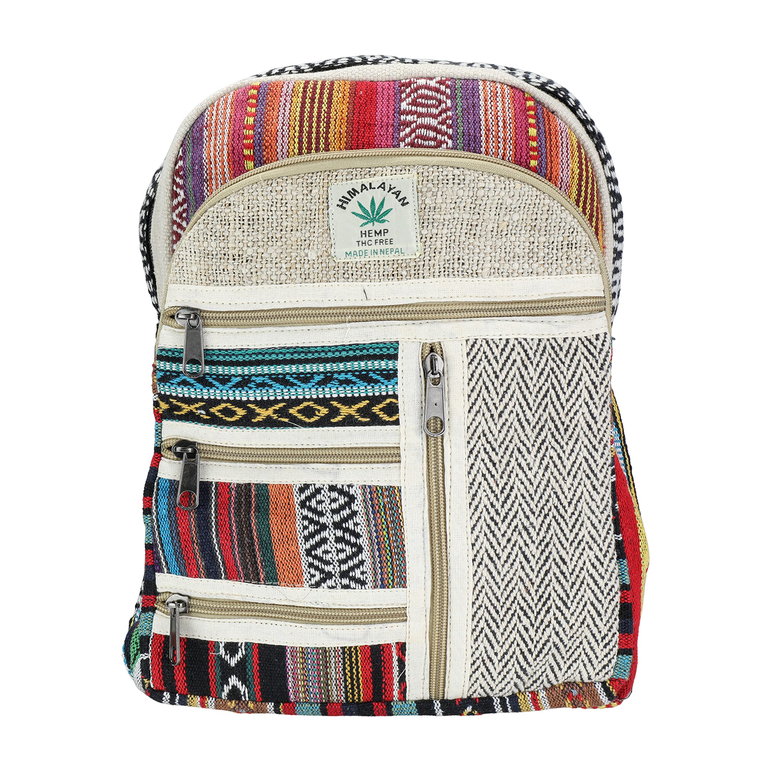 15" Medium size cotton and hemp backpack, Himalayan backpack, Nepali bags