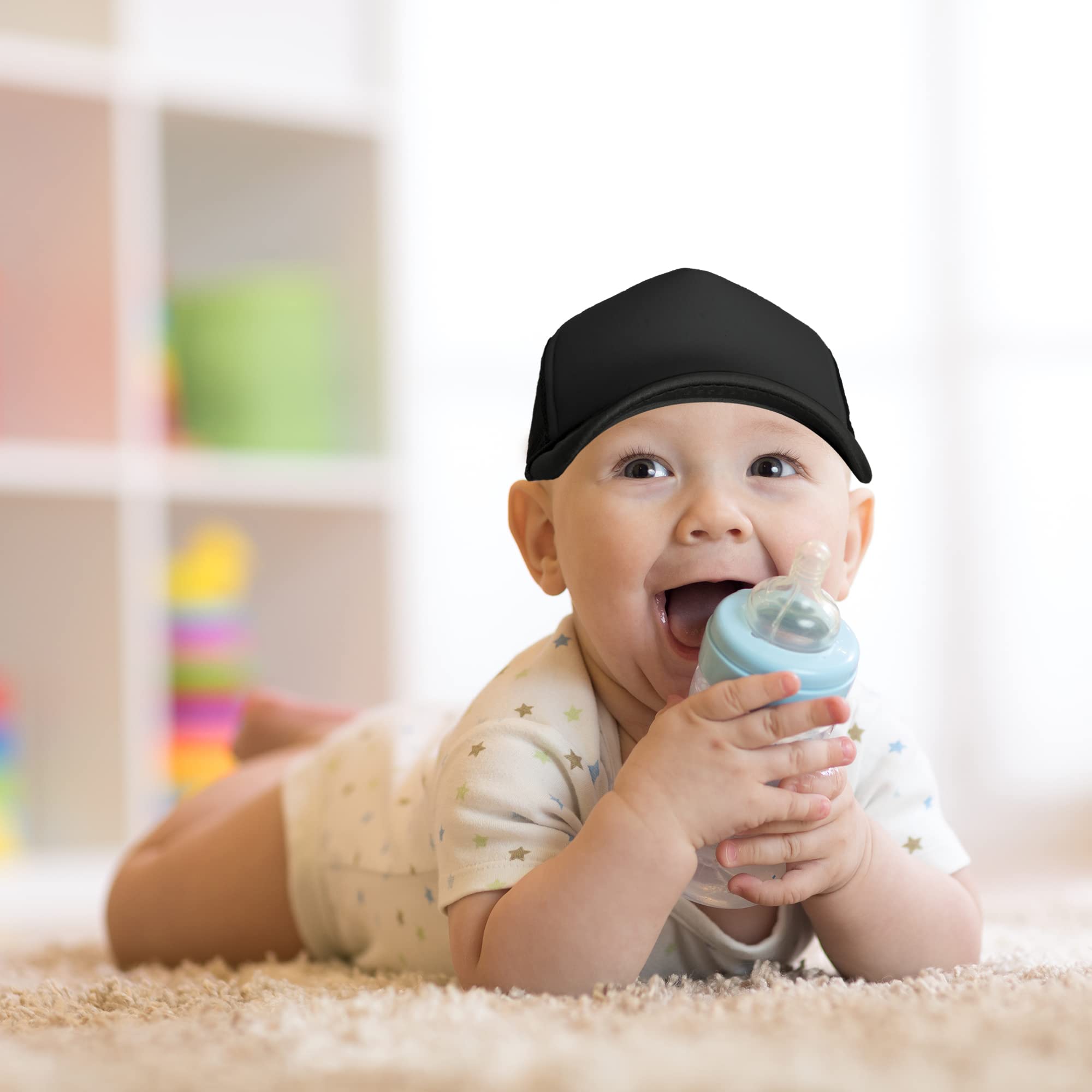 DALIX Infant Trucker Hat Baby Cap Tiny Extra Small Girls Boys in Black