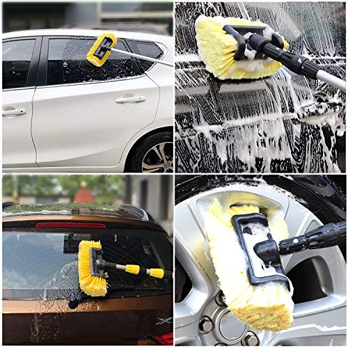 Anyyion 10" Car Wash Brush Head,Soft Bristle, Auto RV Truck Boat Camper Exterior Washing Cleaning(10-inch)