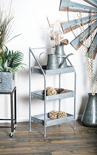 Deco 79 Plantstand, 11" W x 39" H, Gray