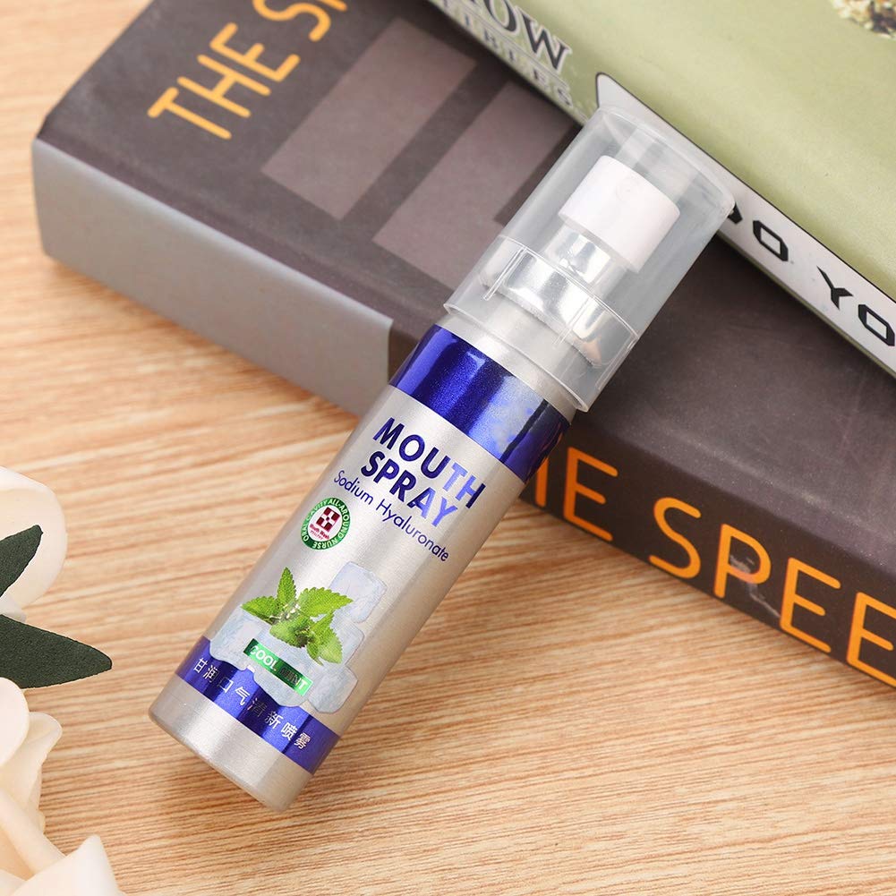 Ultra fine Mouth Spray, Breath Freshener Spray 2 x 2 x 9.7cm Nutrient Ingredients Liquid,Mint Flavor Breath Refreshing Mouth Spray Bad Breath Removal Oral Spray 20ml