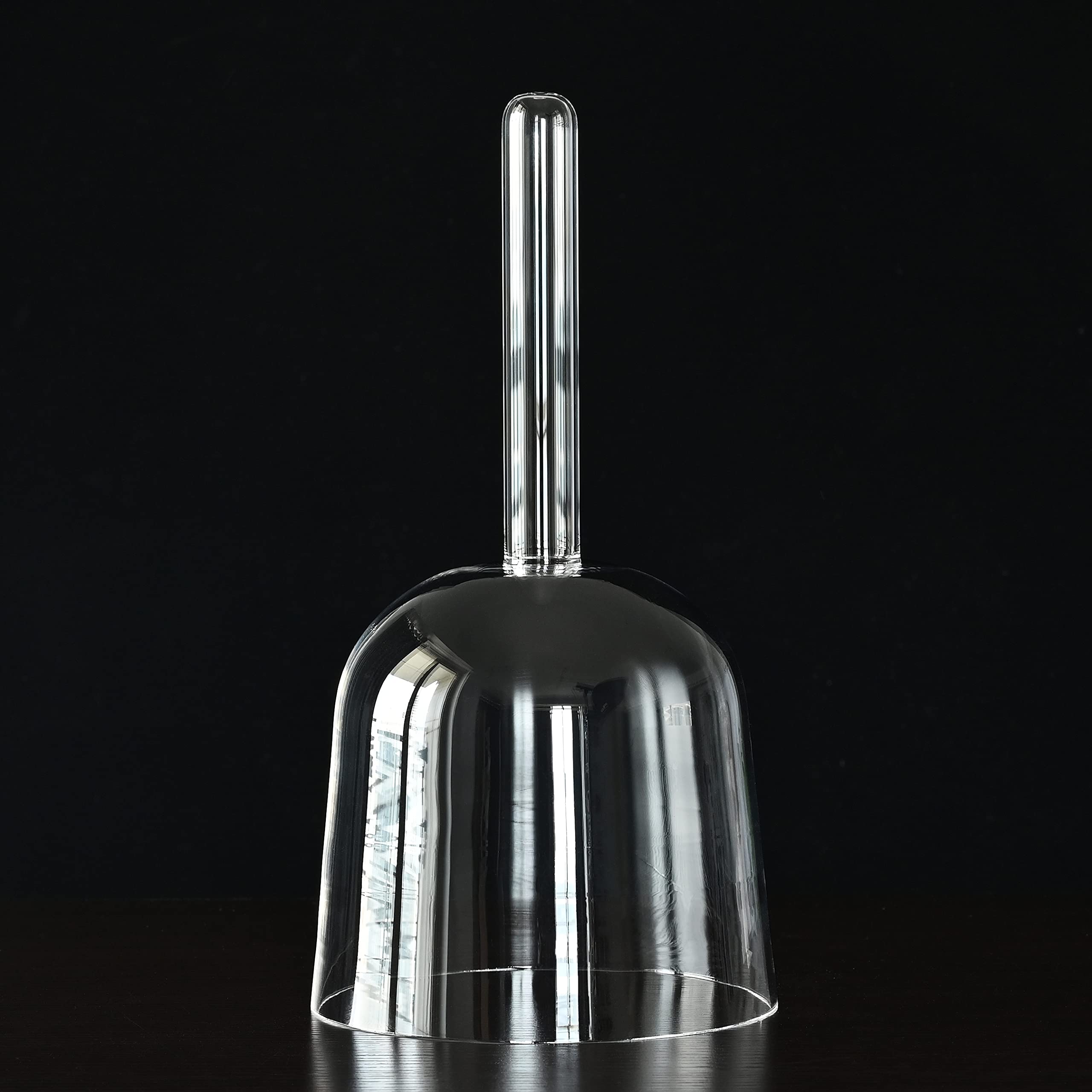 7 Inch E Note Hollow Handle Clear Quartz Crystal Singing Bowl With Handle Case