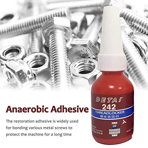 1pc 10g 242 Thread Seal Lock Glue Screw Blue Anaerobic Adhesive, Strength Anaerobic Oil Tolerant Threadlocker, for Bonding Various Metal Screws