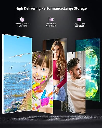 4G Unlocked Cell Phones,6G+256GB Dual Sim Smartphone, C23 Unlocked Mobile Phone with 7.3inch Waterdrop Screen, Android Phone 48+108 MP | 8000mAh | Fingerprint Lock & Face ID | US Version (Green)