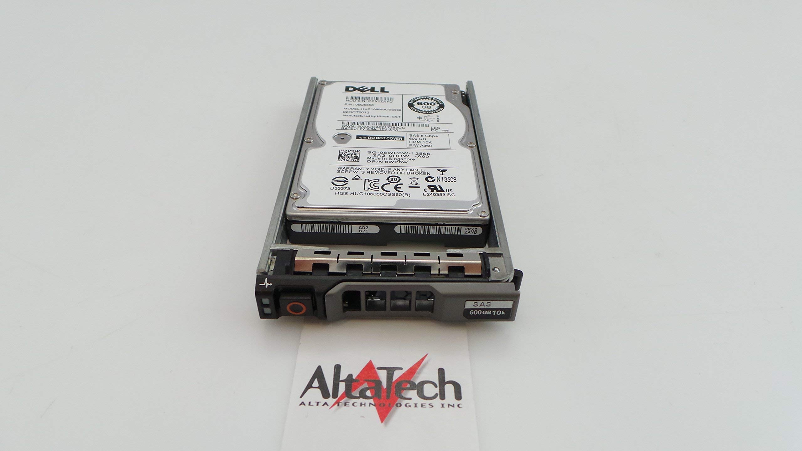 Dell Compatible - 600GB 10K RPM SAS 2.5" HD - Mfg # 8WP8W (Comes with Drive and Tray) (Renewed)