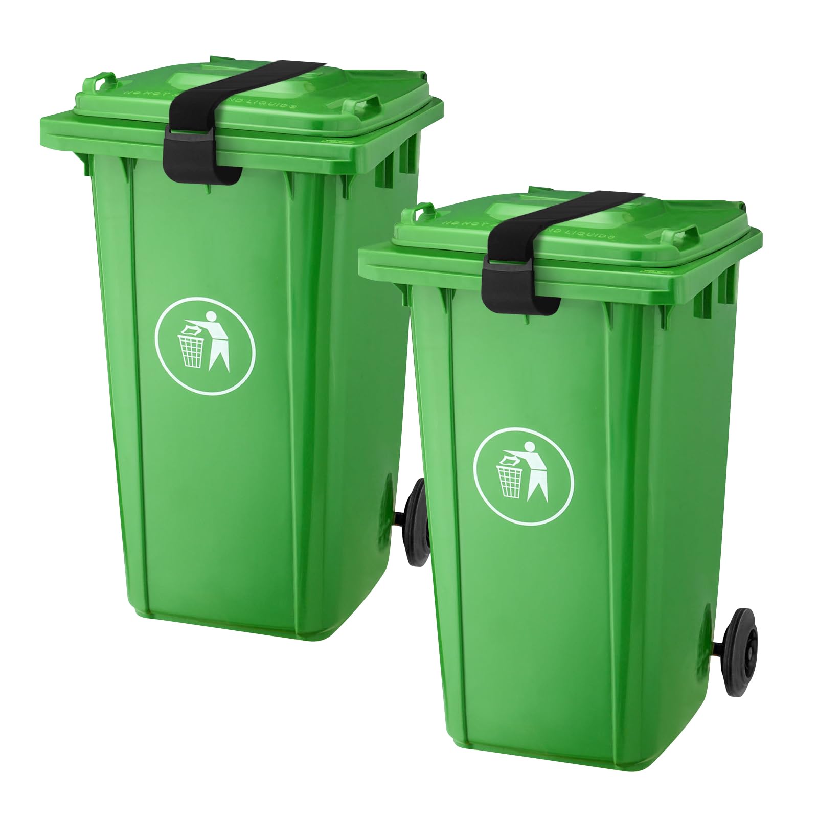 2 Pcs Trash Can Lock, Adjustable Metal Bear Trash Can Lock, Bear Proof Trash Can Lock, Dog Proof Trash Can Locks for Animals Critter Keeper Locking Trash Can, Garbage Can Lock for 96 Gallon Trash Can