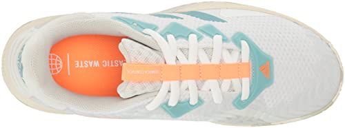 adidas Women's SoleMatch Control Tennis Shoe, White/Mint Ton/Orbit Grey, 9.5