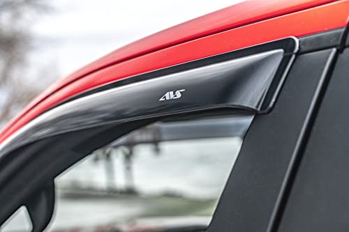 Auto Ventshade 94528 Original Ventvisor Side Window Deflector Dark Smoke, 4-Piece Set for 2014-2018 Silverado/Sierra 1500, 2015-2018 Silverado/Sierra 2500HD & 3500HD with Extended Cab