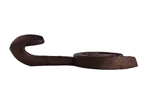 Rustic Heavy Duty Cast Iron Horse Shoe Wall Hooks, Set of 2, 5 Inch