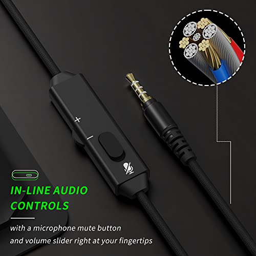 BINNUNE Gaming Headset with Mic for Xbox Series X|S Xbox One PS4 PS5 PC Switch, Wired Audifonos Gamer Headphones with Microphone Xbox 1 Playstation 4|5