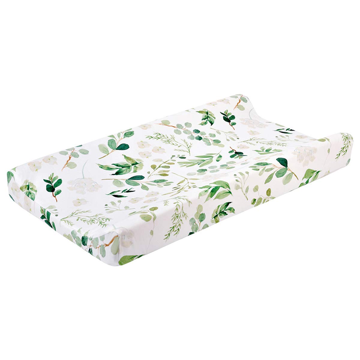 SH-RuiDu Ultra Soft Fabric Changing Pad Cover for Baby - 32" x 16", Leaf Floral Design, Machine Wash