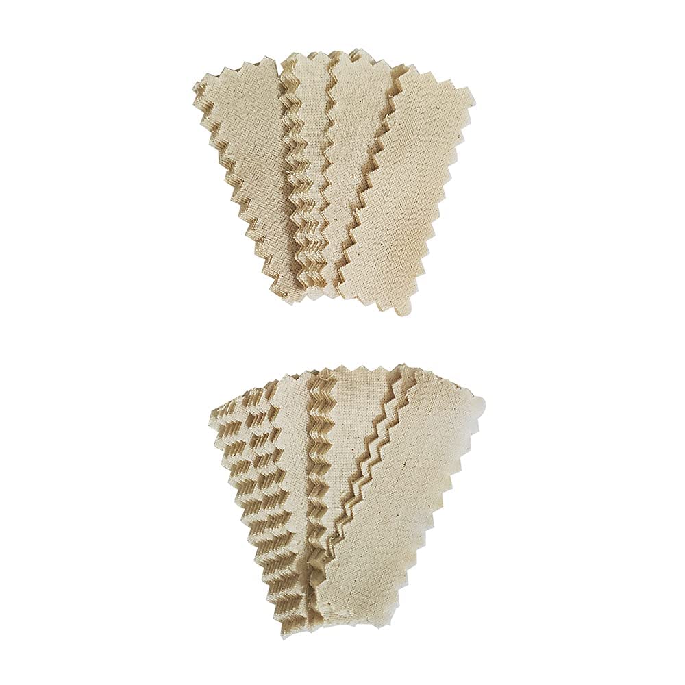 Spa Slender Unbleached Cotton Muslin Hair Removal Wax Strips Multi Size Combo Kit β 100 Large and 100 Petite Muslin Waxing Strips, 200 Wooden Wax Applicator Sticks for Full-Body Hair Removal