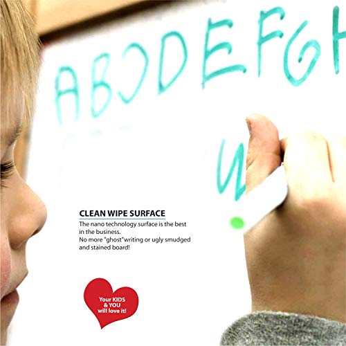 Deke Magnetic Dry Erase whiteboard 17x11. + 6 Dry Eraser Marker W/Erasers School Home Calendar Office Supplies. White Board Dry Wall, Fridge, Refrigerator Expo Small/Large Whiteboards for Refrigerator