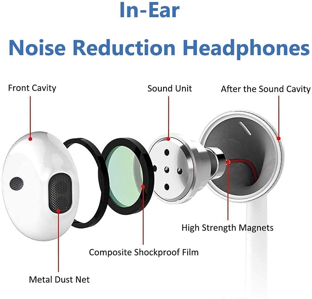 2 Pack-Type C Earbuds Wired Earphones with Microphone,USB C Headphones Earbuds&Remote Control Noise Cancelling in-Ear Headset Compatible with iPhone 15 Pro/iPad Pro,Pixel 7,Galaxy S23/Ultra Note 20