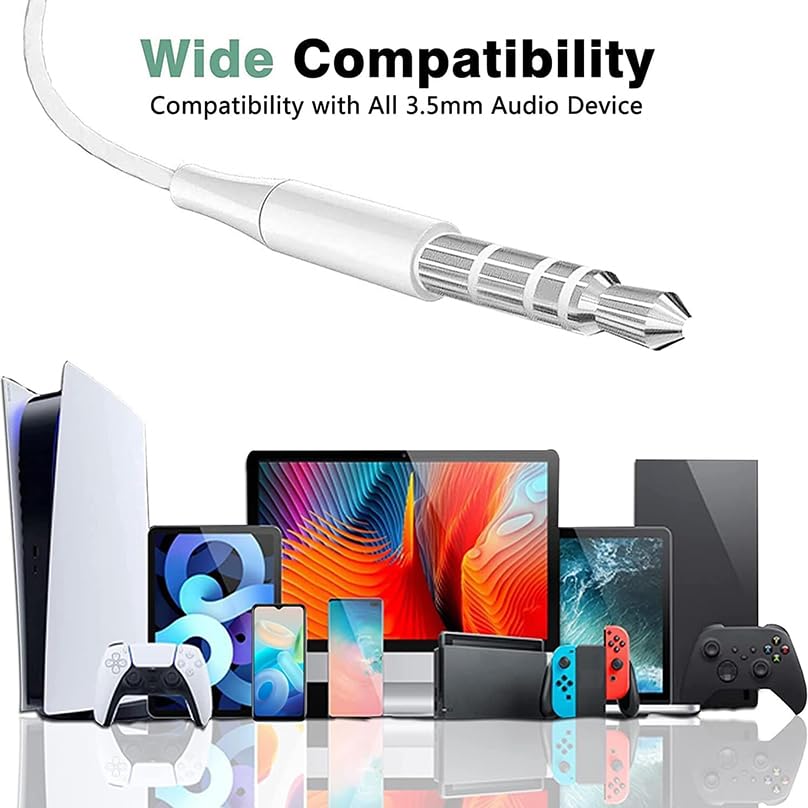 2 Packs Apple Wired Headphones Earbuds with Microphone,in-Ear Earphones Volume Control[Apple MFi Certified] Headphones Compatible with iPhone/ipad/Android/Computer and Other 3.5mm Jack Devices